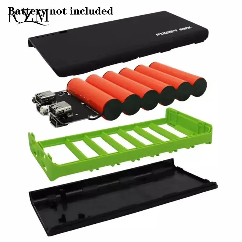 6-18650-Battery-Charger-Cover-Power-Bank-Case-Cute-DIY-Box-4-USB ...