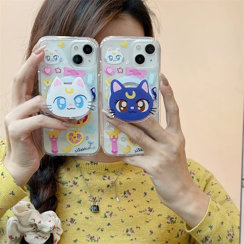 Cute Cat Luna Phone Case For iPhone 15 14 13 12 11 Pro Max Anime ...