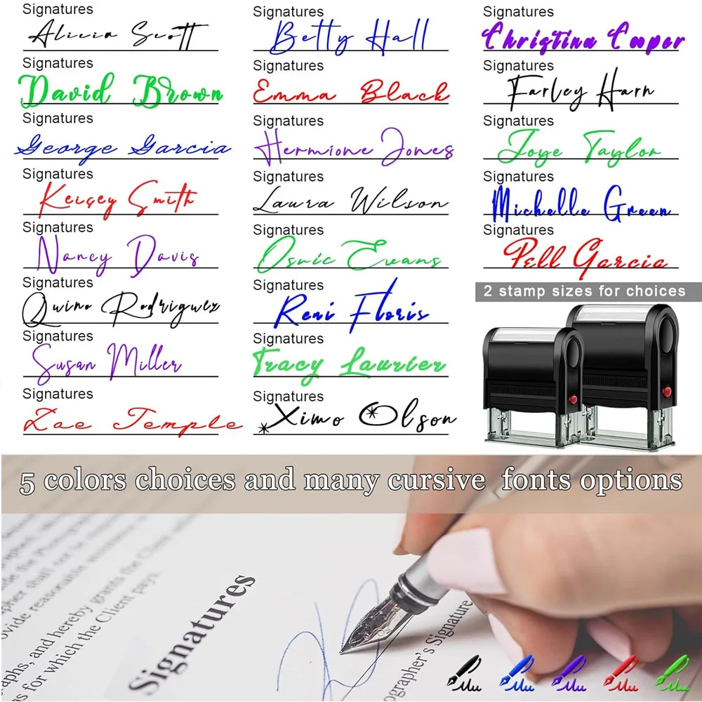 Custom Signature Stamps Self-Inking Stamp Personalized Address Name ...