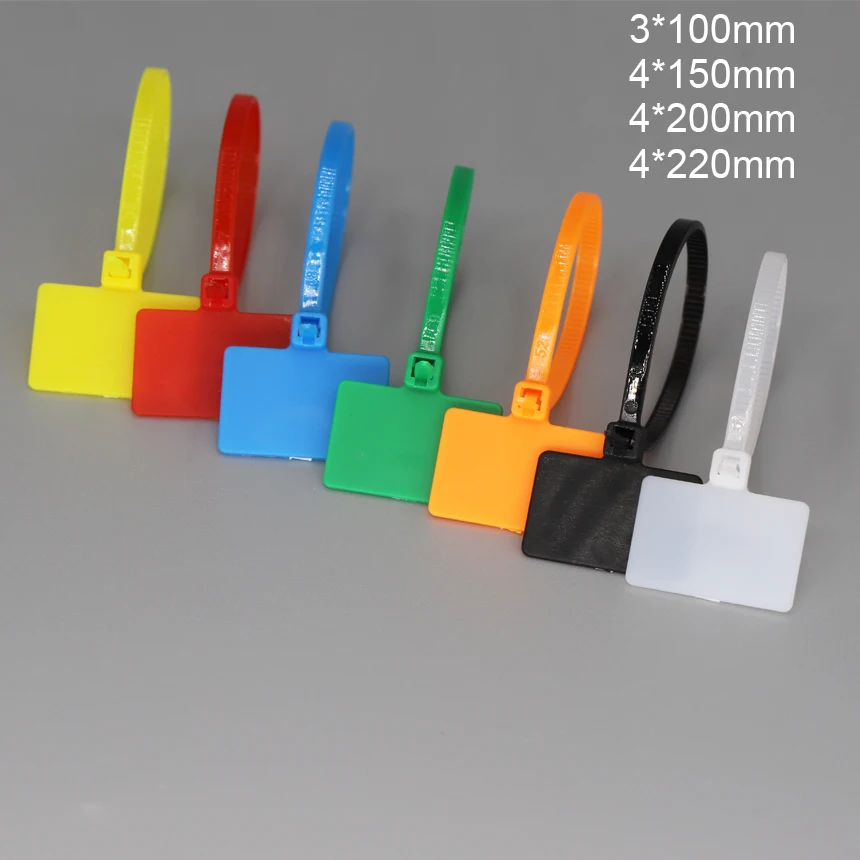3-4-100-150-200-220mm-Red-Blue-Green-White-Ziptie-Nylon-Plastic-Fasten ...