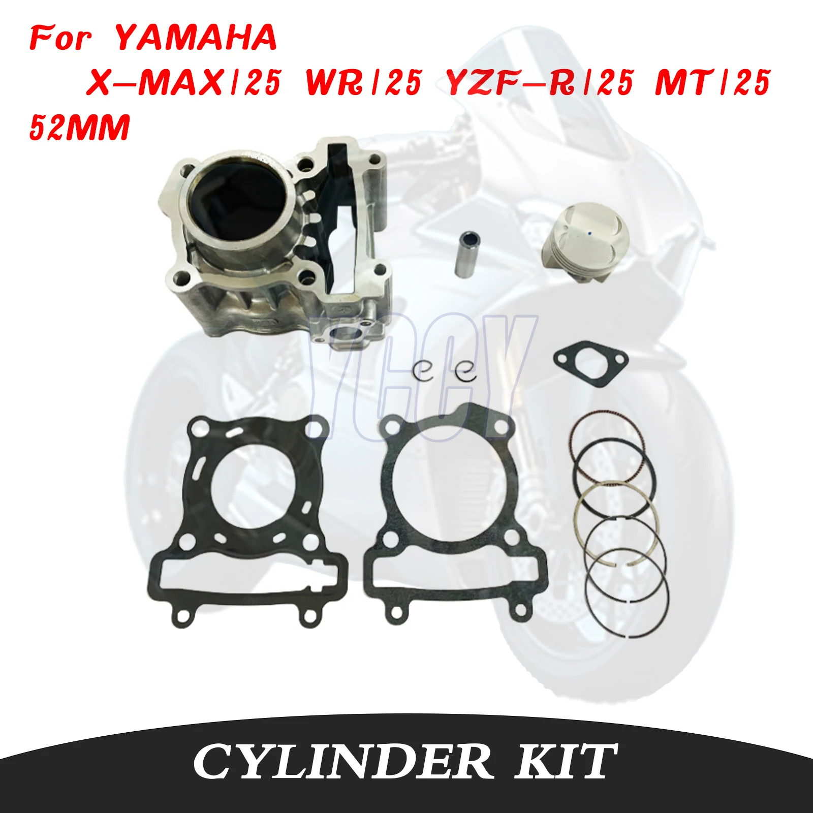 For YAMAHA XMAX125 X-MAX125 WR125 YZF-R125 MT125 XMAX WR YFZ 125 52mm ...