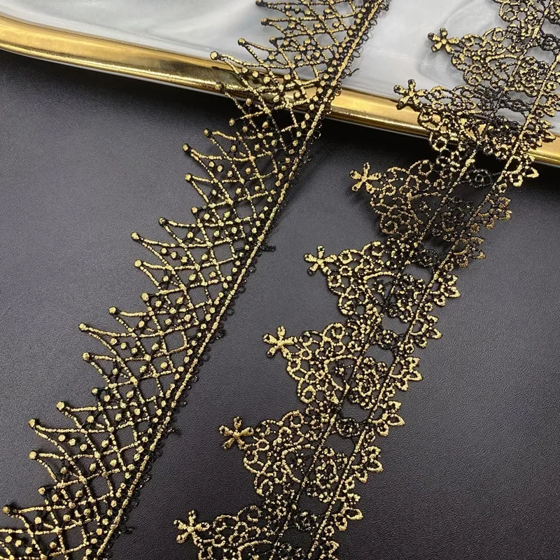 1-Yards-Gold-Lace-Ribbon-DIY-Decorative-Lace-Trim-Fabric-Wedding ...