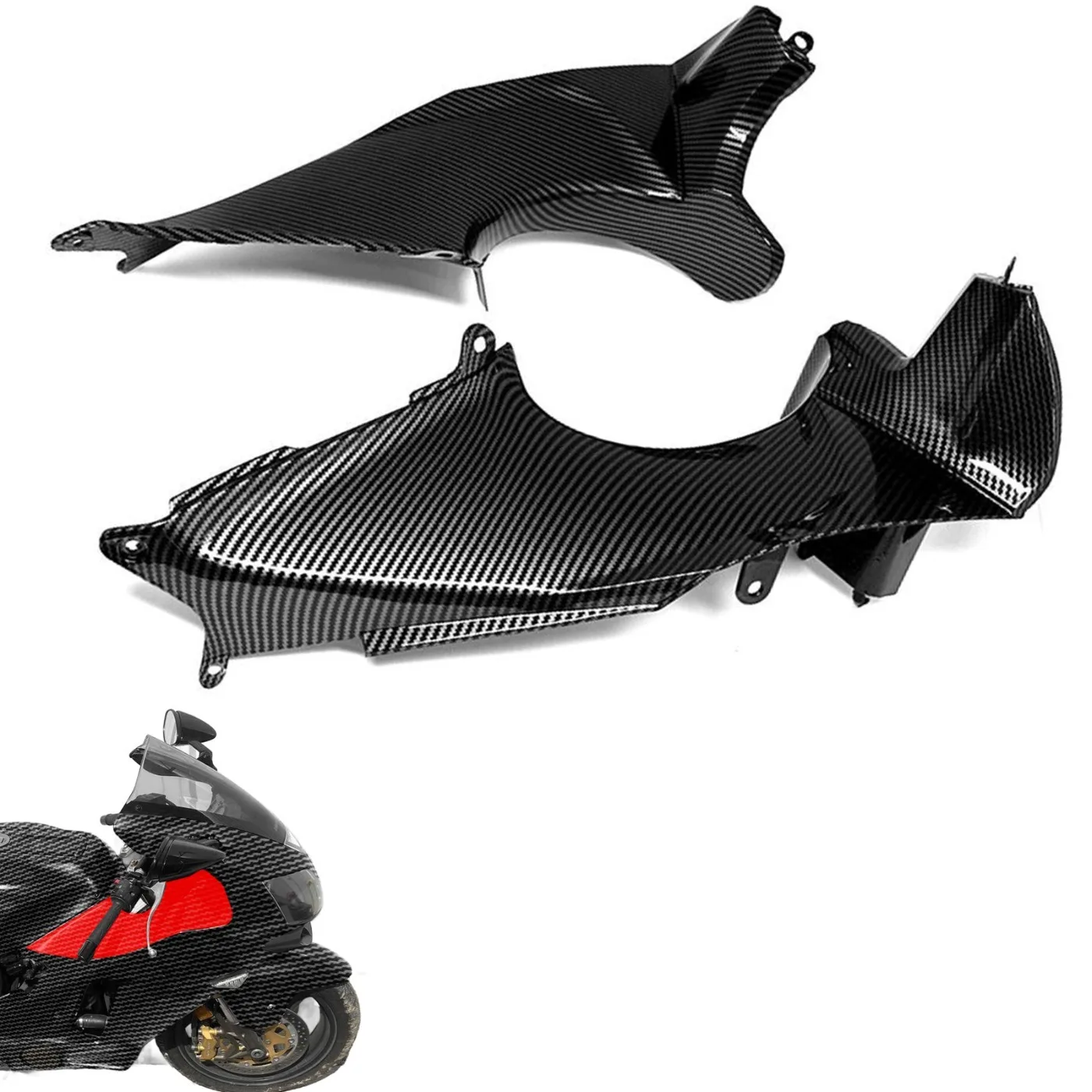 Carbon Fiber Pattern Head Tank Dash Ram Air Duct Cowling Side Panel ...