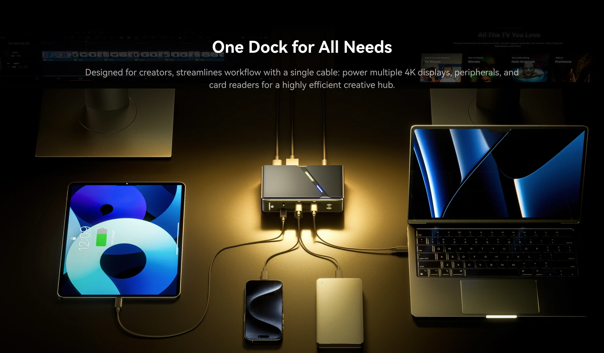 MINISFORUM TB4-01 12 in 1 Thunderbolt 4 Docking Station Intel JHL8440 2 ...