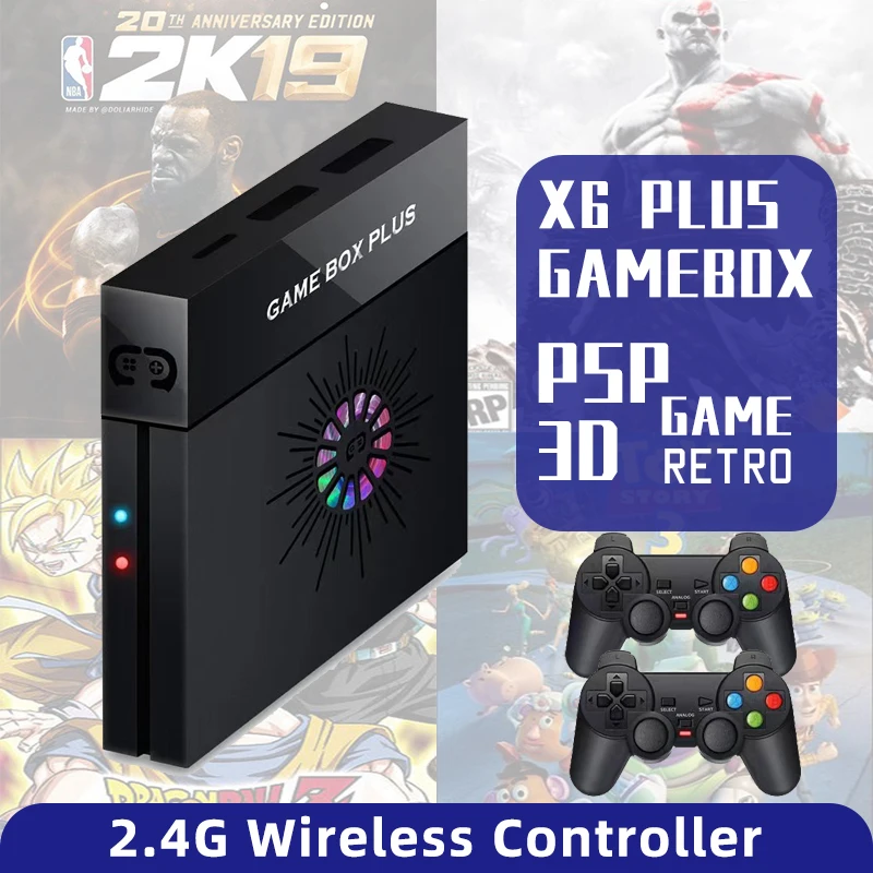 X6 Game Box Video Games Console 4K TV HD Family Retro GameBOX With 2.4g ...