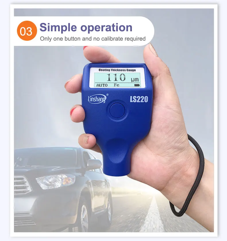Linshang LS220 Automotive Paint Thickness Gauge