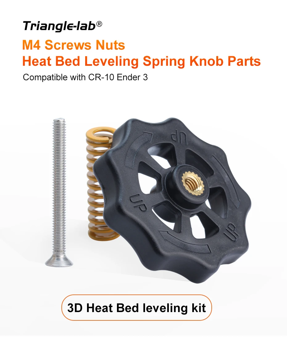 M4 Screws Nuts Heat Bed Leveling Spring Knob Parts