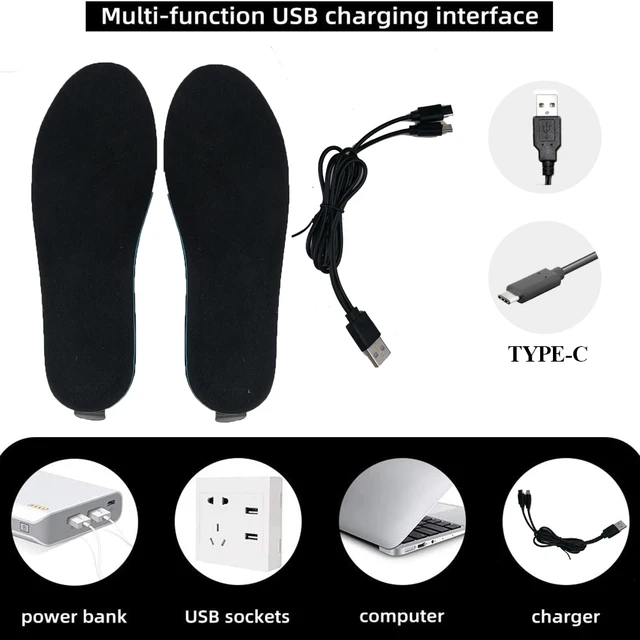 Heated Insole Electrically Heated Foot Pads Winter Skiing Riding ...