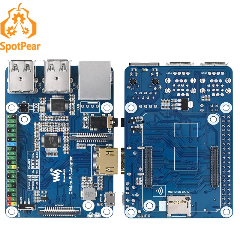 Raspberry-Pi-CM4-to-3B-4B-Adapter-expansion-board-Compute-module-4-IO ...