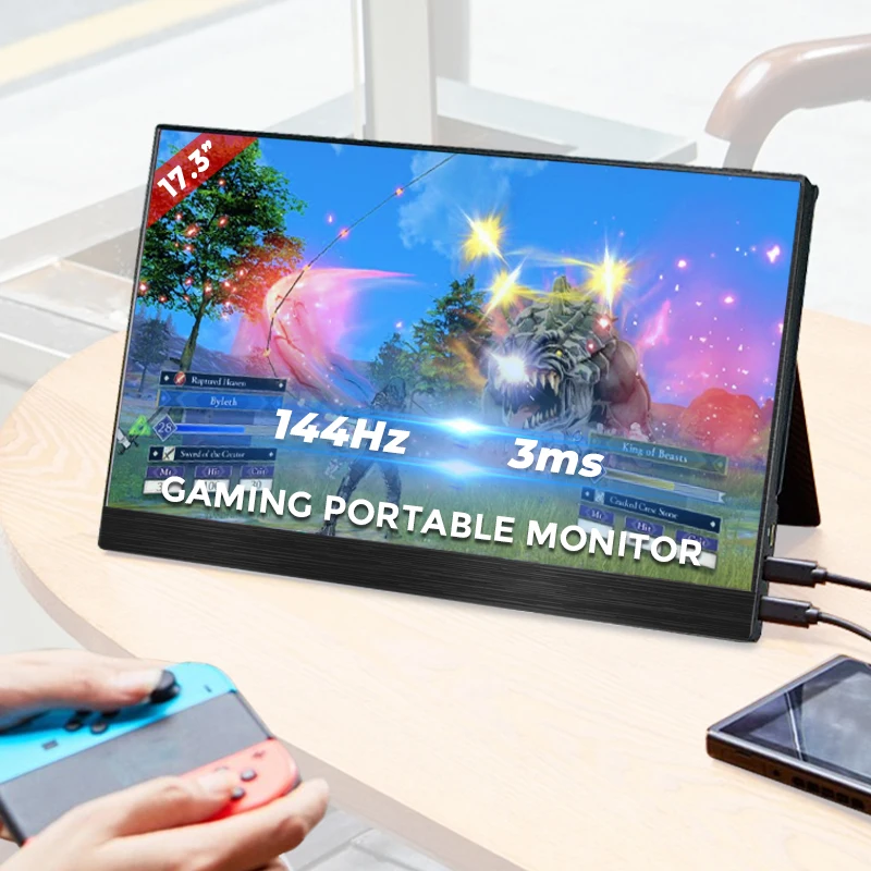 144Hz-1080P-3ms-HD-USB-C-Type-C-Port-17-3-inch-UHD-Gaming-Monitor ...