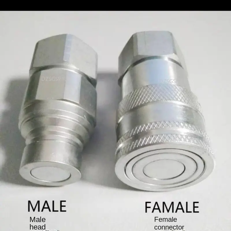 Thread-Flat-Face-High-Flow-Quick-Connect-Hydraulic-Couplings-Couplers ...
