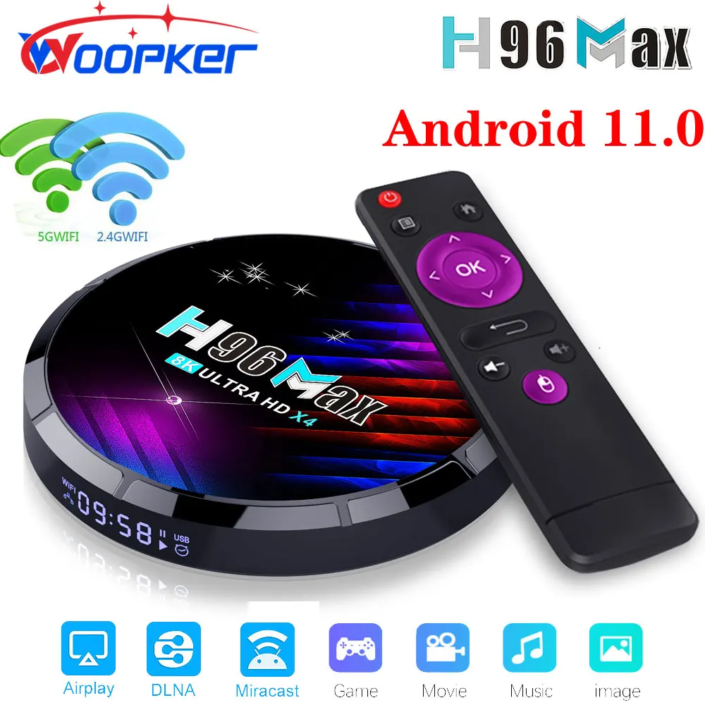 Woopker H96 Max X4 S905x4 Smart Tv Box Android 11.0 4gb 64gb 4k60fps Hd ... Woopker H96 Max X4 S905x4 Smart Tv Box Android 11.0 4gb 64gb 4k60fps Hd ...