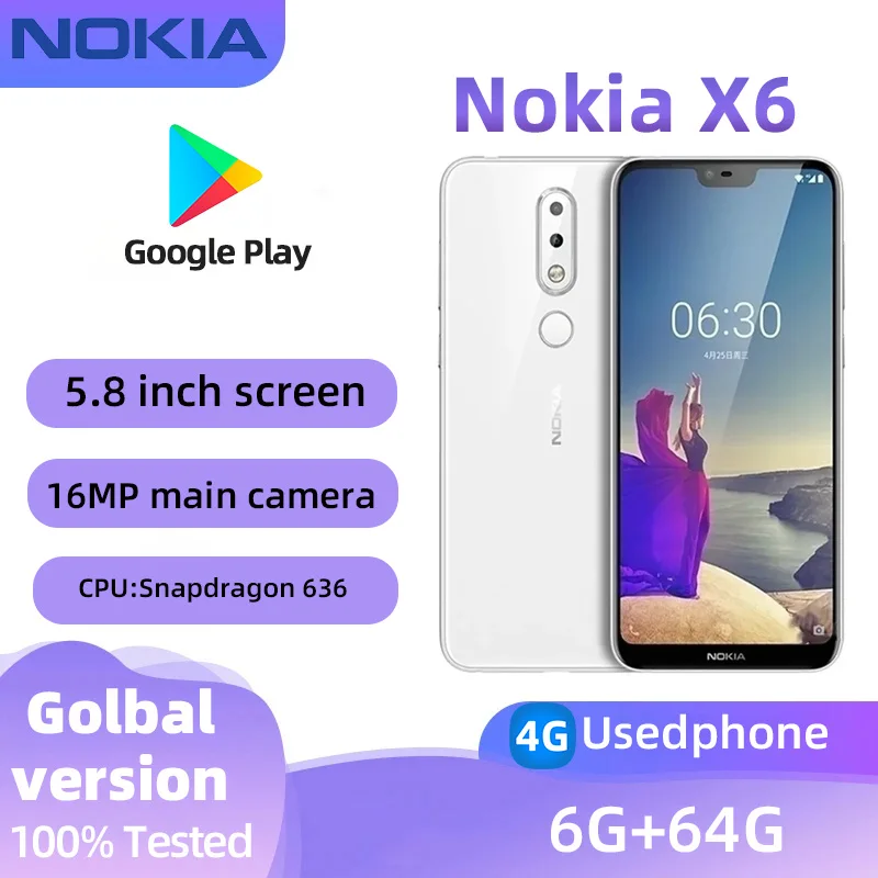 Nokia-X6-4G-SmartPhone-CPU-Qualcomm-Snapdragon-636-Battery-capacity-3060mAh-16MP-Cameraoriginal ...