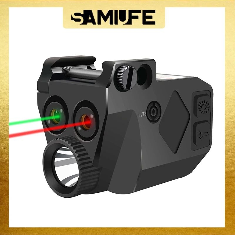 Tactical-Both-Laser-Sight-Led-Flashlight-Strobe-Light-Combi ...