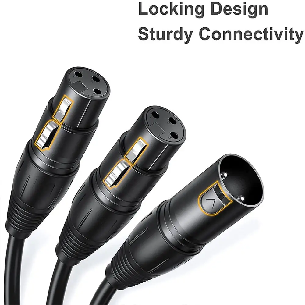 2-In-1-Xlr-Splitter-Cable-Xlr-Male-To-Dual-Xlr-Female-Y-splitter-3pin ...