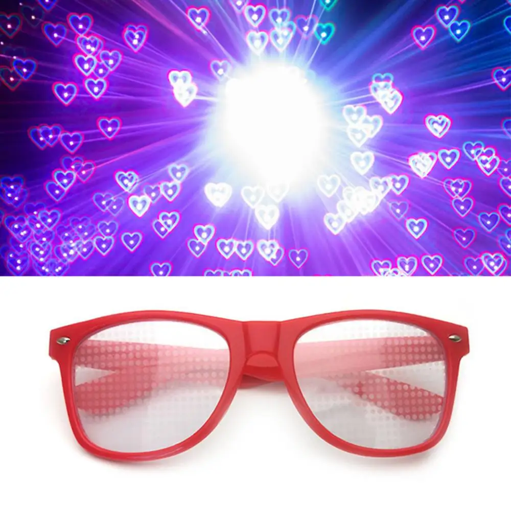 Lunettes de diffraction de nuit rectangulaires,effet prisme,style arc ...