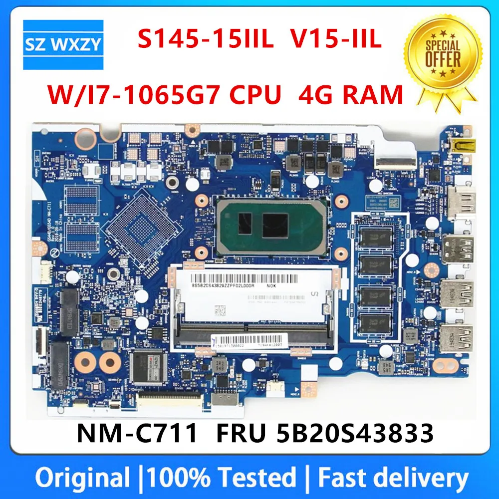 For Lenovo Ideapad S145 15IIL V15 IIL Laptop Motherboard With I5 1035G1 I7 1065G7 CPU 4G RAM NM ...