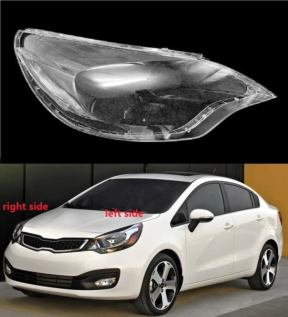 Car-Headlamp-Lens-For-Kia-Rio-Sedan-2012-Plastic-Cover-Transparent ...
