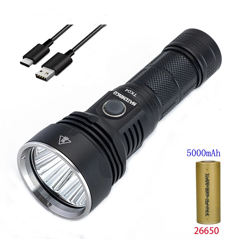 Mateminco-Super-Bright-13000-Lumens-Flashlight-4x-20W-XHP50-2-LED-USB-C-Rechargeable-Stepless ...