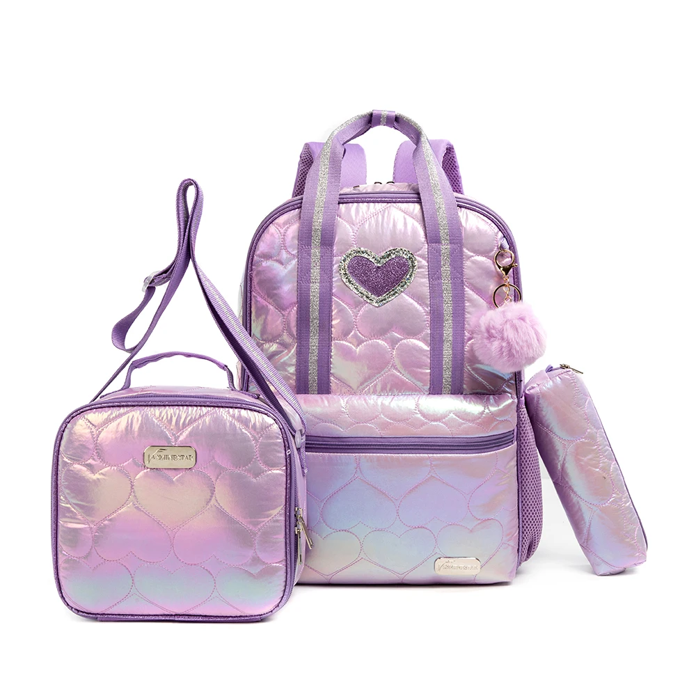 School-Bag-Eart-Shape-Bags-Set-of-3-Waterproof-with-Lunch-Bag-and ...