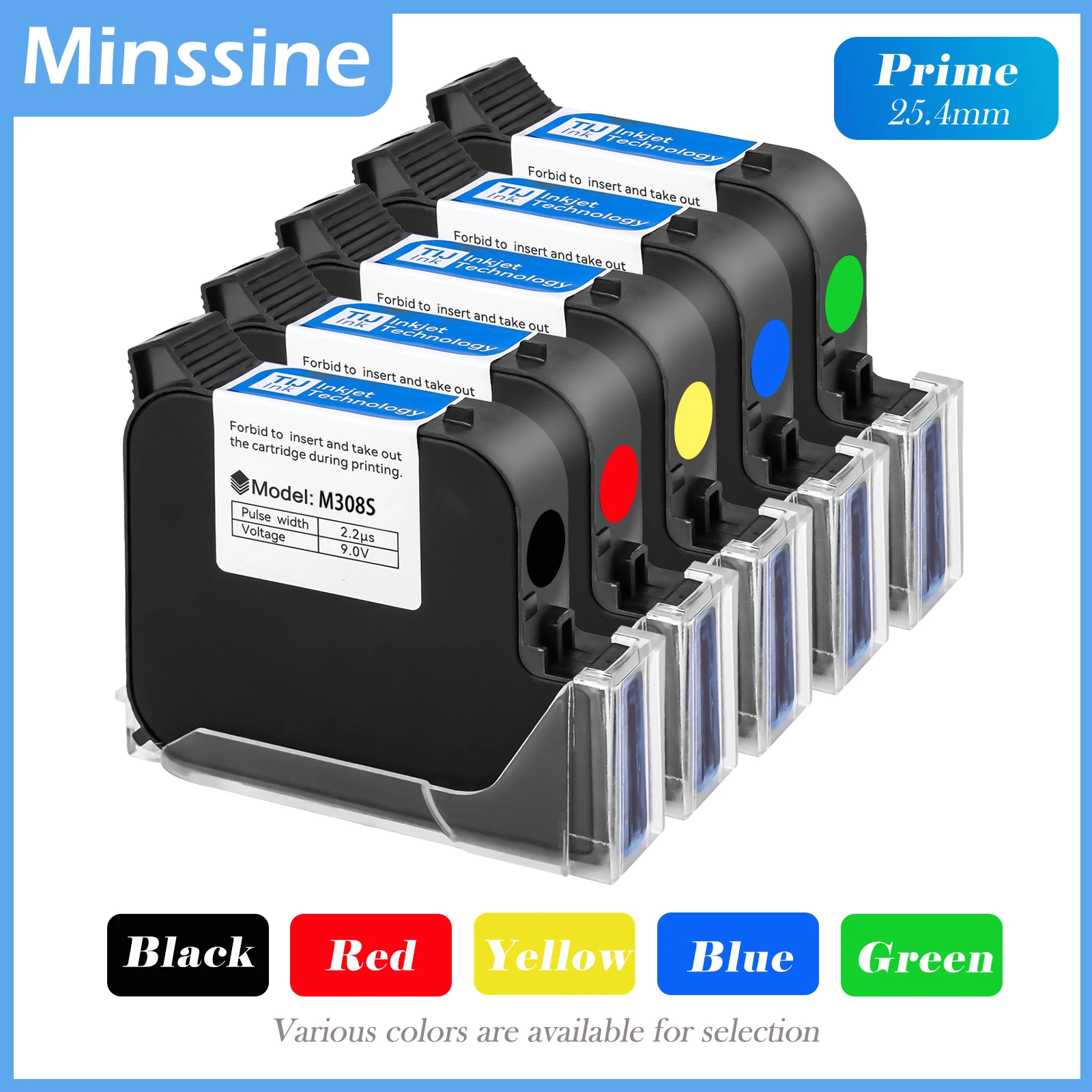 Prime-TIJ-Cartridge-25-4mm-Inkjet-Printer-Cartridge-Black-Red-Yellow ...
