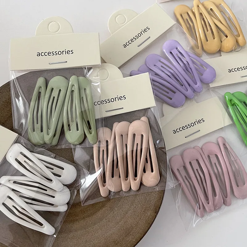1bag-Metal-Snap-Hairgrip-Fashion-Waterdrop-Shape-Hair-Clips-Bangs-Clip ...