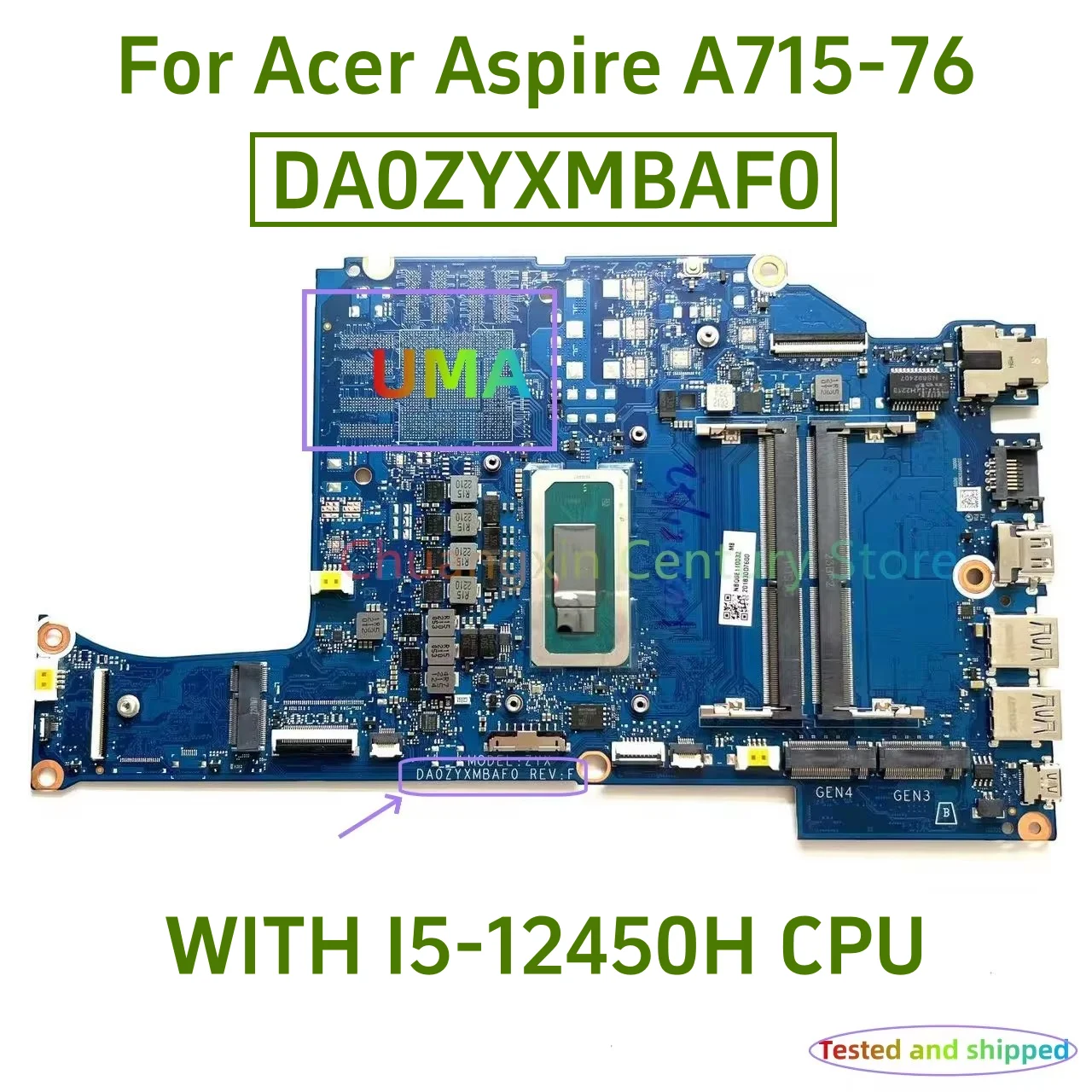 Applicable-FOR-ACER-A715-76-Notebook-motherboard-number-DA0ZYXMBAF0 ...