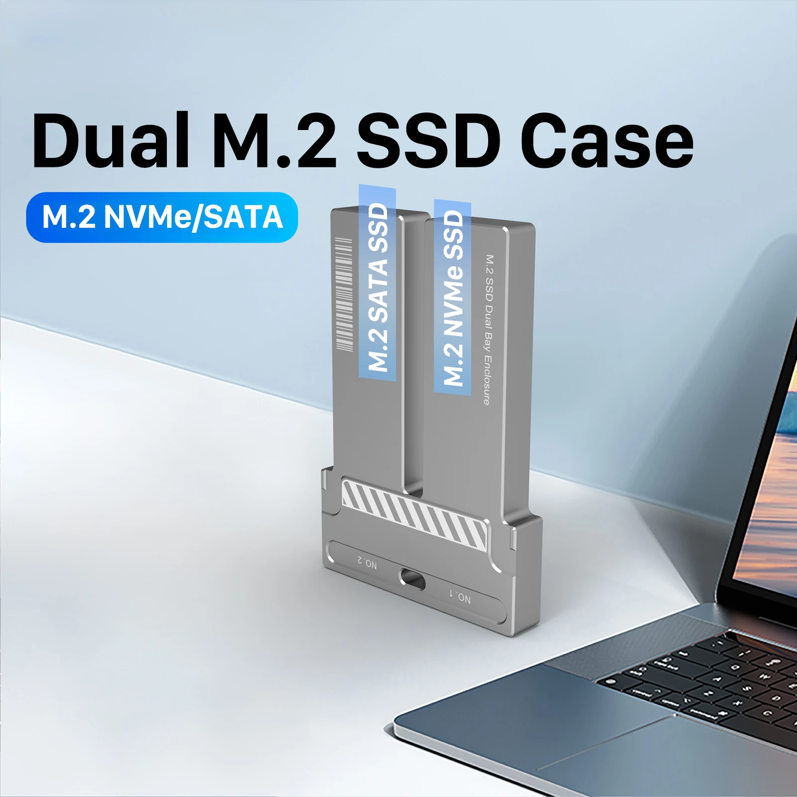 Dual-Bay-Dual-NVMe-M2-SSD-Case-10Gbps-USB3-2-Aluminum-Alloy-Enclosure ...