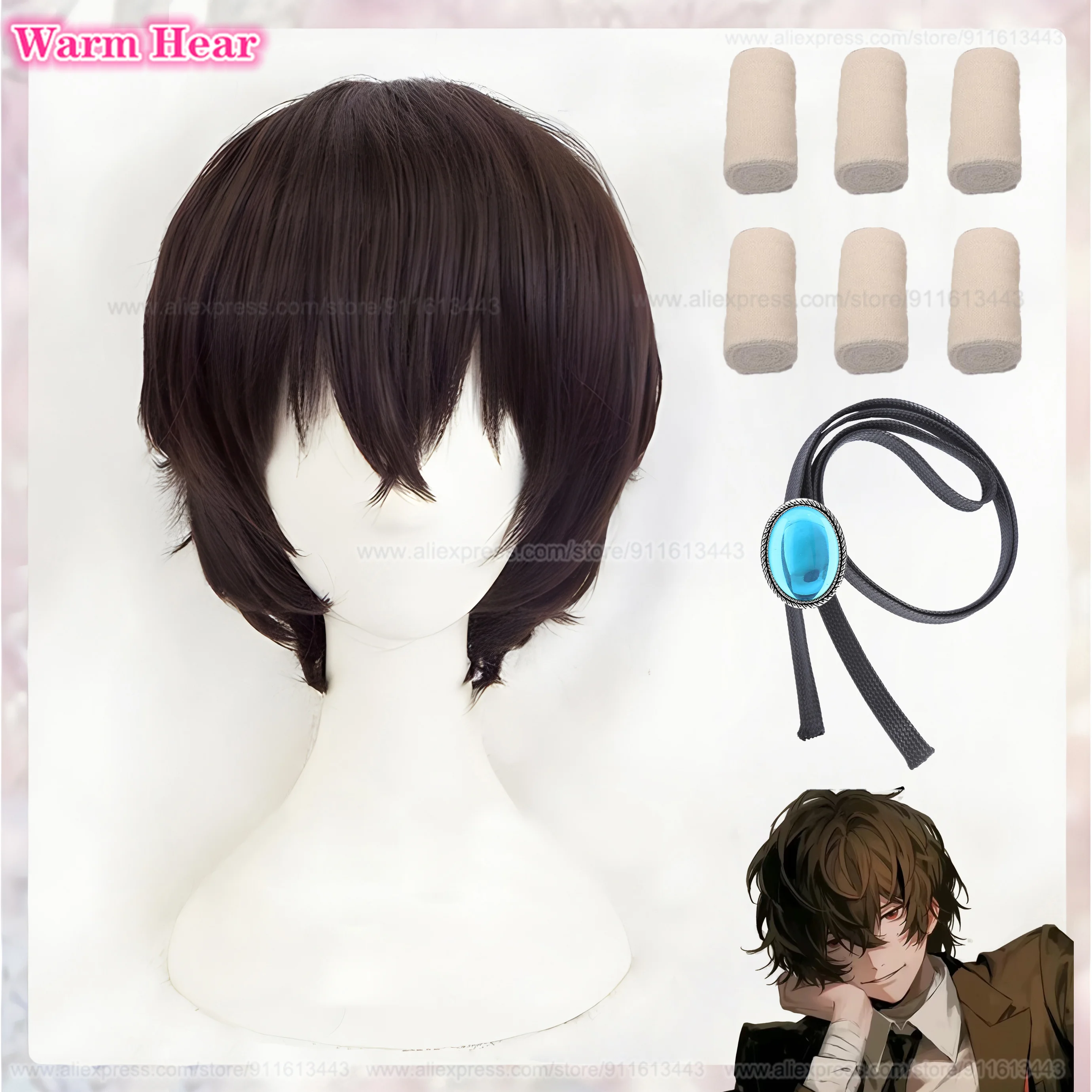 Dazai-Osamu-Cosplay-Wig-Anime-Bungo-Stray-Dogs-4th-Cos-Dark-Brown-Heat ...
