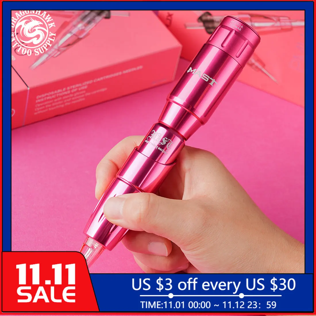 Tour Wireless Permanent Makeup Tattoo Machine Rotary Pen With Tattoo ...