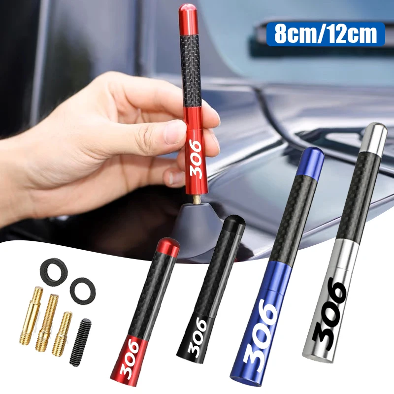 8CM-12CM-Metal-Car-Roof-Radio-Aerial-for-Peugeot-306-Logo-207-107-206 ...
