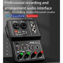 Teyun Q-12 Sound Card Audio Mixer Sound Board Console Desk System ...