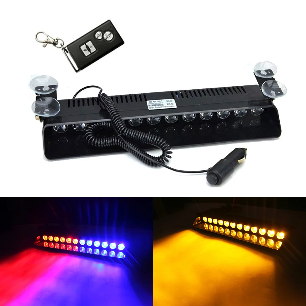 12Leds-Knipperend-Waarschuwingslampje-Auto-Voorruit-Signaallicht ...