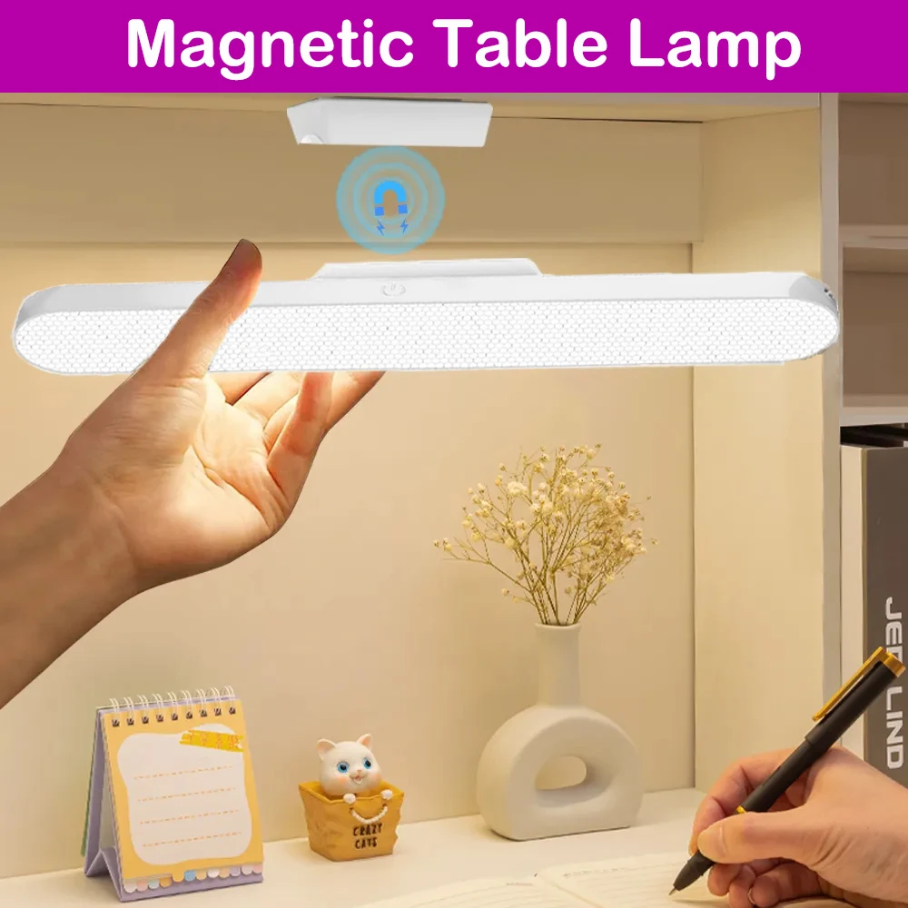 Touch-LED-Table-Lamp-Magnetic-USB-Rechargeable-Bedside-Lamp-Eye ...