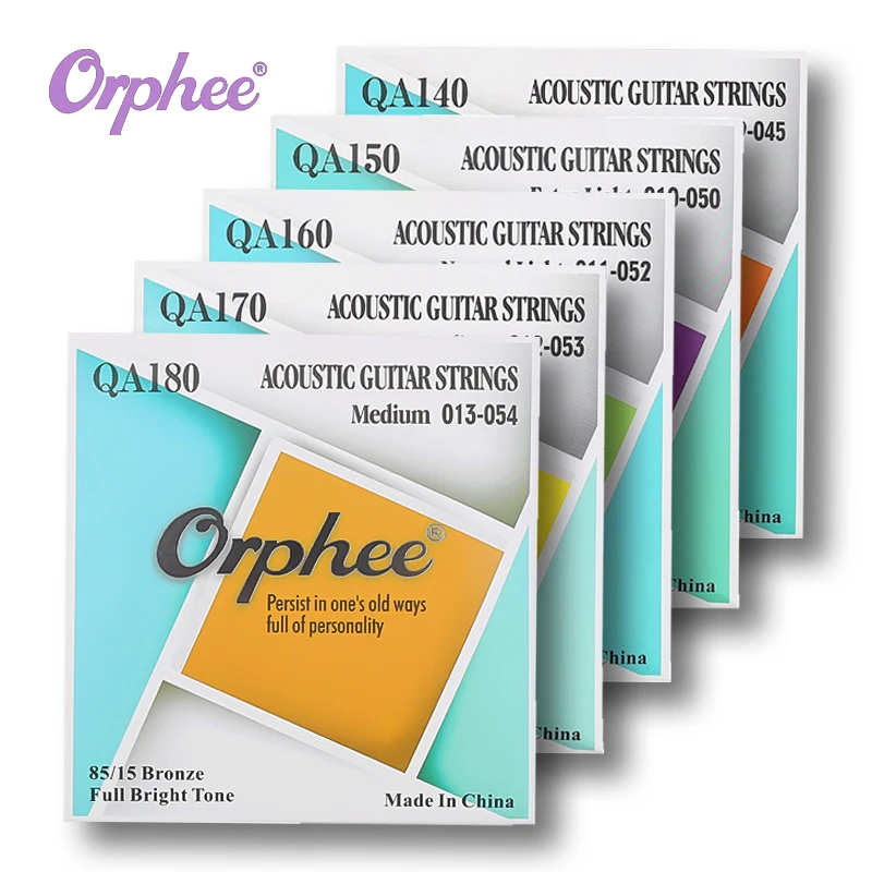 Orphee Strings for Acoustic Guitar QA Series Phosphor Bronze Windings ...