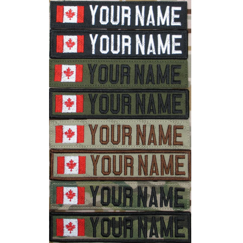Canada Flag Custom Name Tape Patch, Hebrew Letter Hook and Loop ...