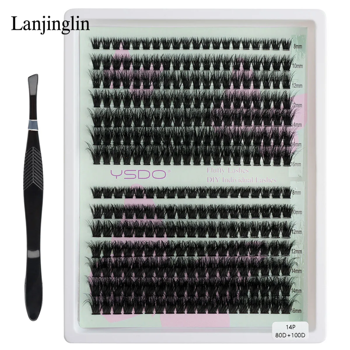 14-Rows-Individual-Lashes-Cluster-DIY-False-Eyelashes-Thick-Natural ...