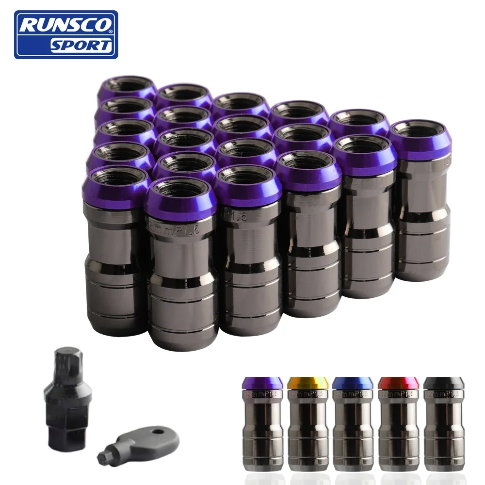Five-colors-20pcs-Steel-RIM-Racing-Lug-Wheel-Nuts-Screw-Body-Titanium ...