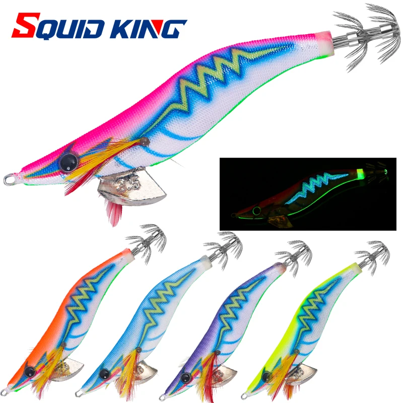 SQUID-KING-Squid-Jig-Luminous-20g-135mm-Eging-Fishing-Squid-Lure-Fishing-Lure-Artificial-Bait ...