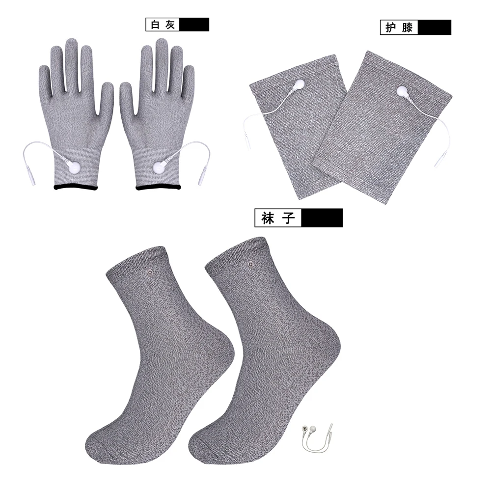 lot-Conductive-Silver-Fiber-TENS-EMS-Electrode-Therapy-Gloves-Socks ...