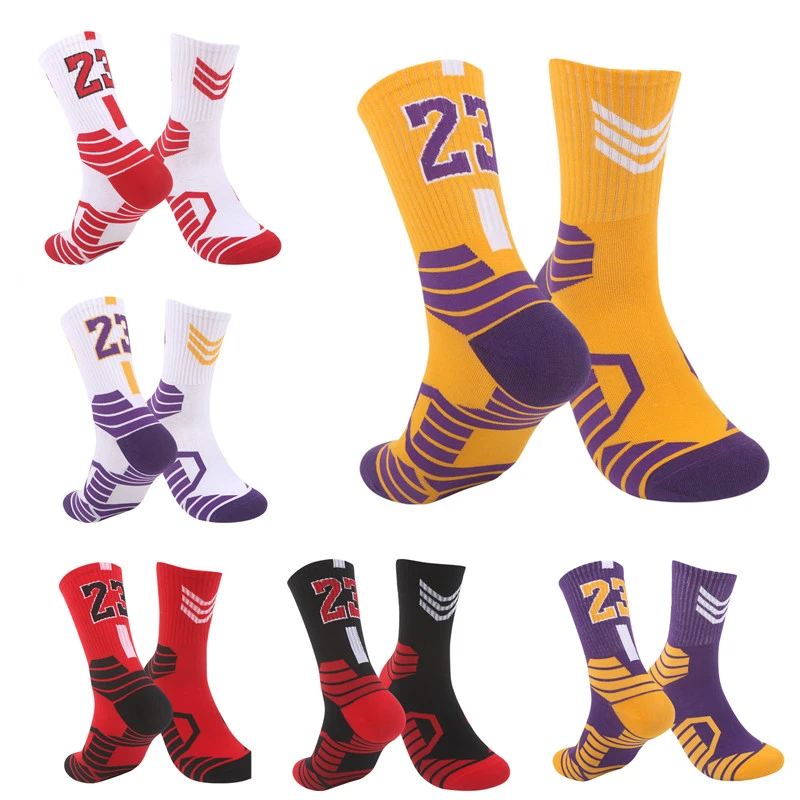 Professional men's and women's basketball socks non slip breathable ...