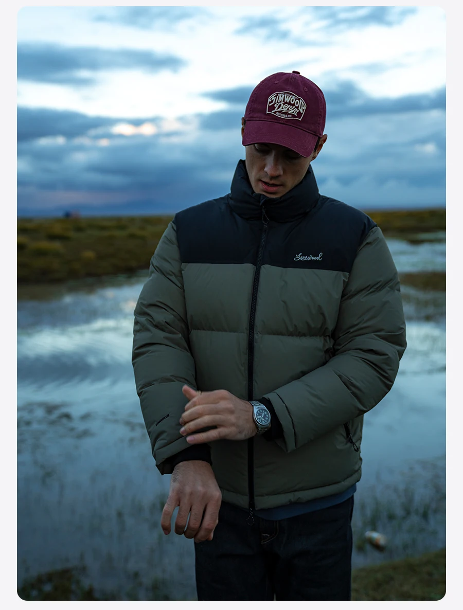 SIMWOOD 2025 мужской пуховик белый утиный пух | AliExpress