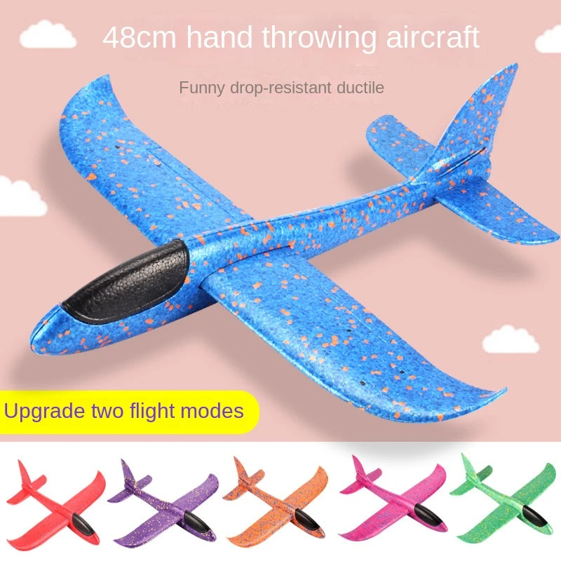 48cm Large Foam Airplane Children's Hand Thrown Airplane Glider Toy ...