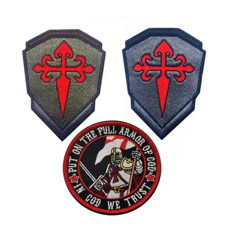 Santiago-James-Cross-Patch-Camino-de-Santiago-hook-Tactical-patches ...