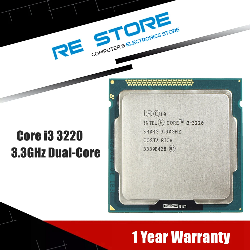 Intel Core i3 3220 3.3GHz 3M Cache Dual Core CPU Processor SR0RG LGA ...