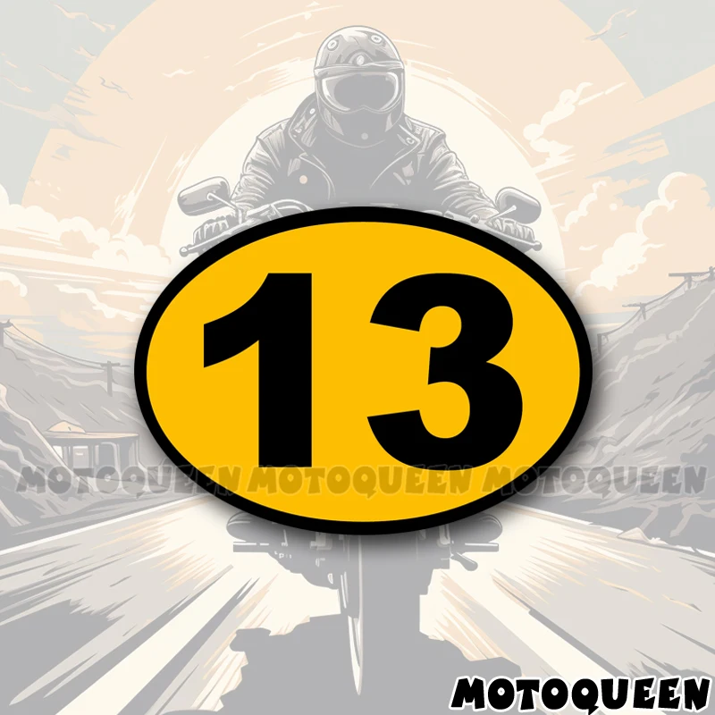 Racing-Cafe-Racer-Number-13-Vintage-Motorcycle-Decal-Oval-Tank-Side ...