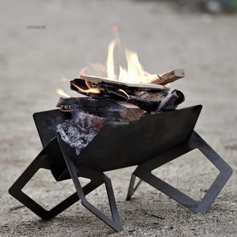 Household Garden Brazier Outdoor Small Portable Fire Pits Portable ...