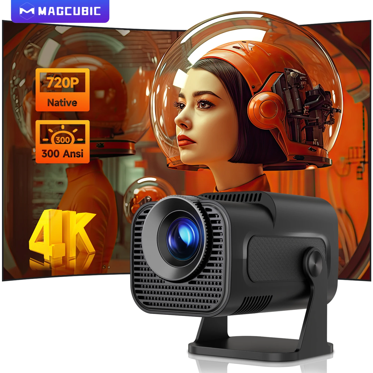 Magcubic-HY320-Pro-Newly-Native-720P-Android-11-4K-Projector-300ANSI ...