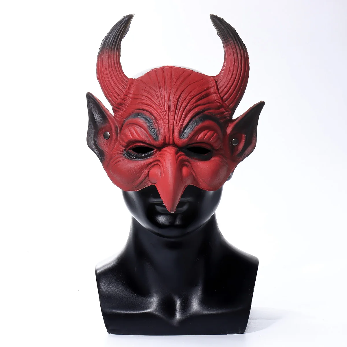 Horror-Bloody-Demon-Horn-Mask-Cosplay-Vampire-Half-Face-Pu-Foam-Masks ...