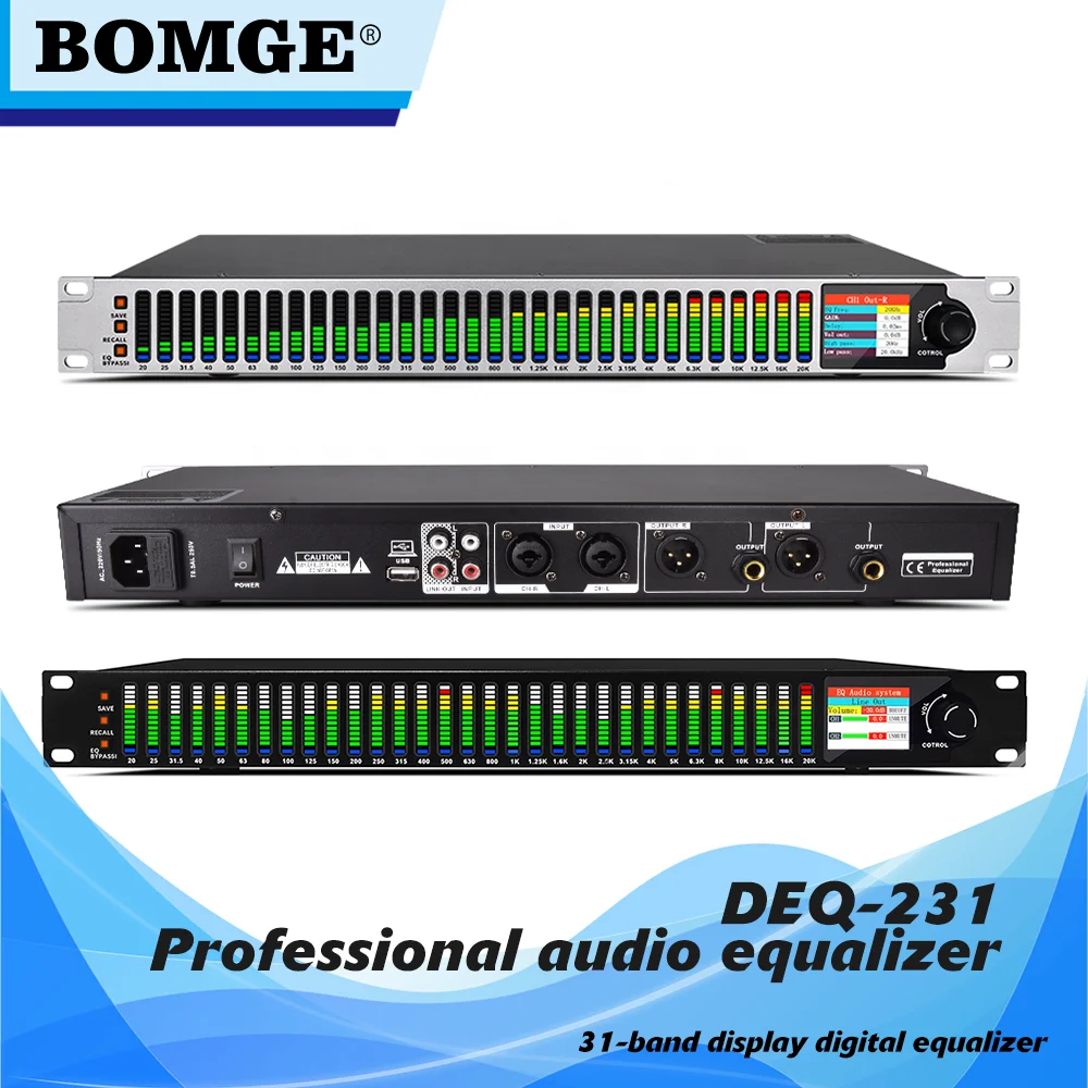 Dokara DEQ aduio equalizer 31 band display digital equalizer equalizer audio professional ...